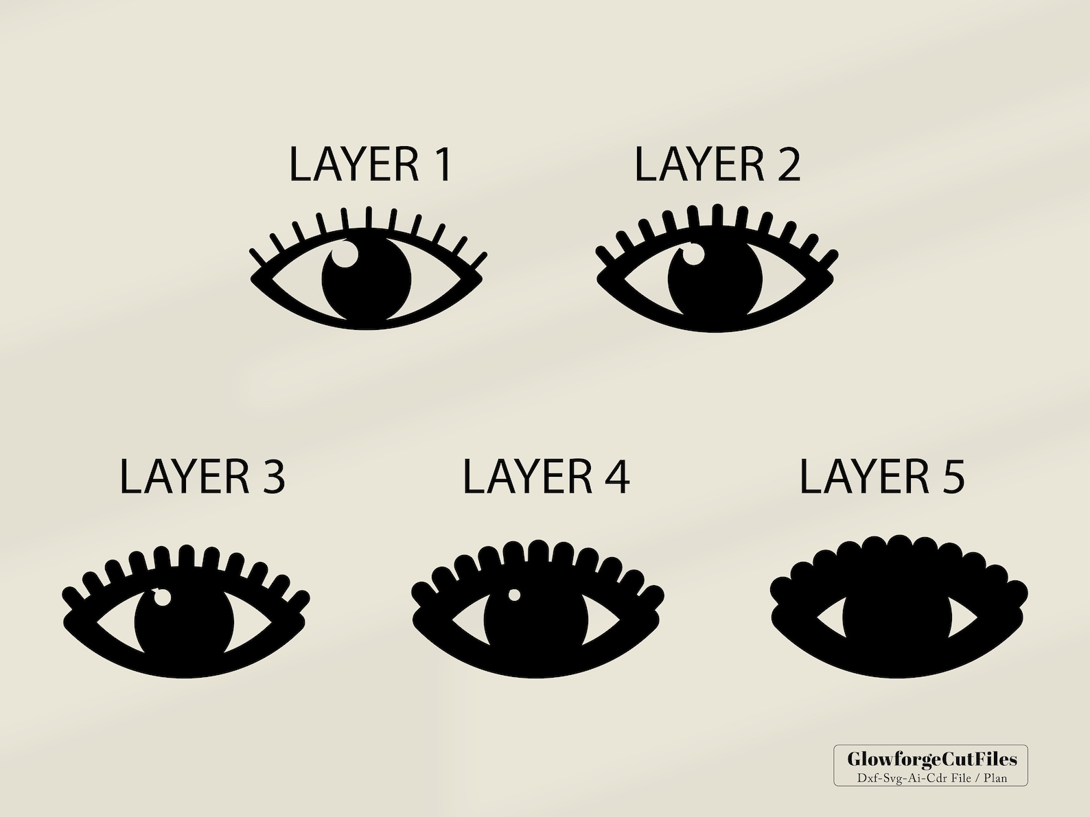 3D Eye SVG DXF 5 Layer EYE Svg 3D Mandala Svg Layered - Etsy