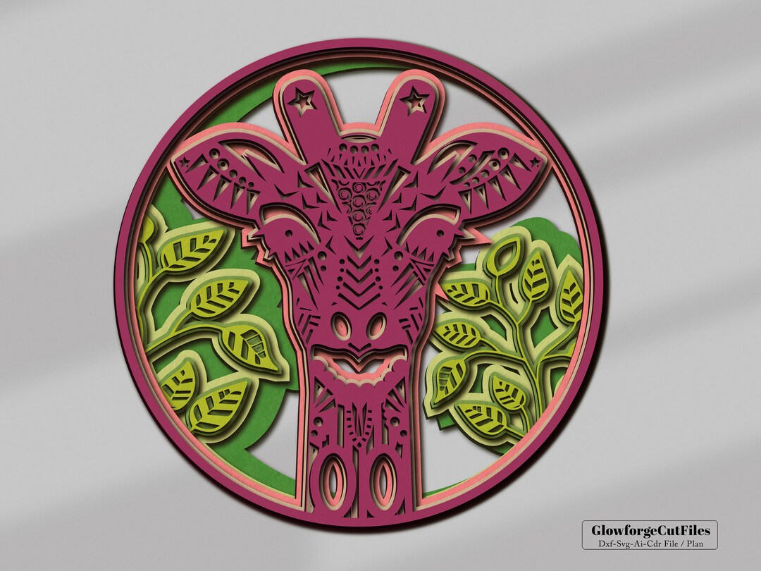 Giraffe Mandala SVG, Mandala Animal SVG, Giraffe Zentangle SVG ...