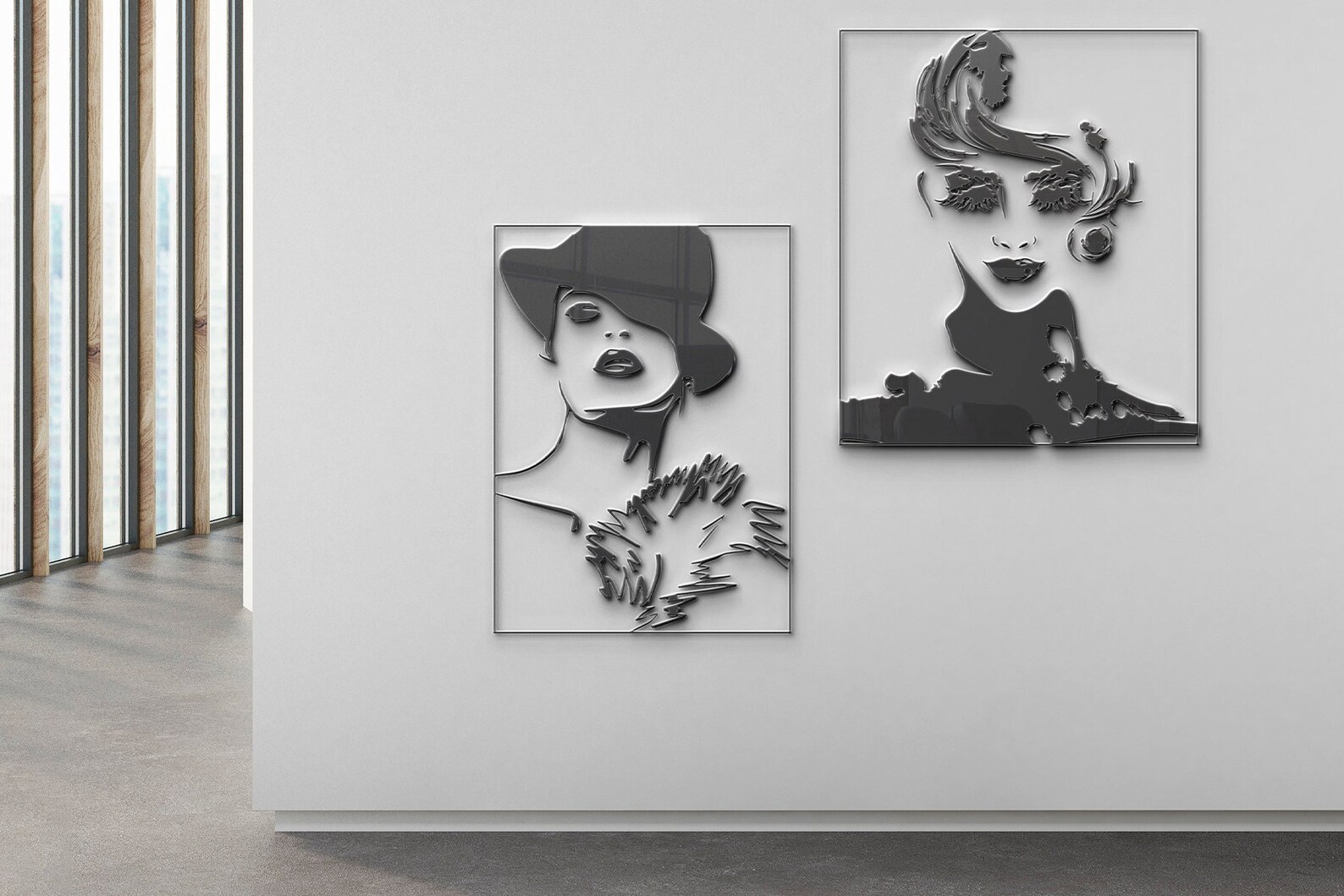 Women Frame DXF File. Wall Decoration SVG File. Laser Cut - Etsy