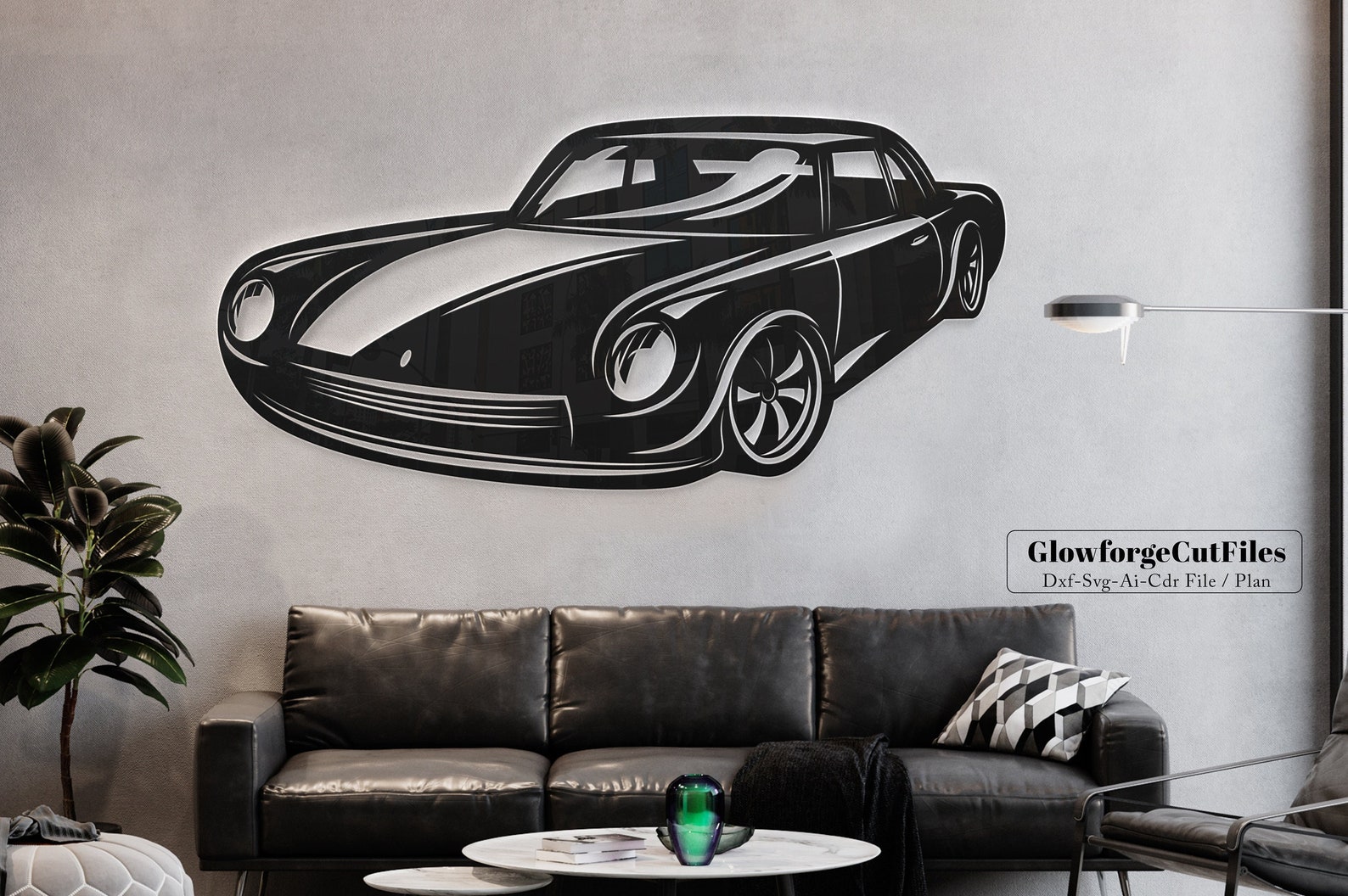 Car Wall Decor Cut Files CNC laser Cutplasmaglowforge - Etsy