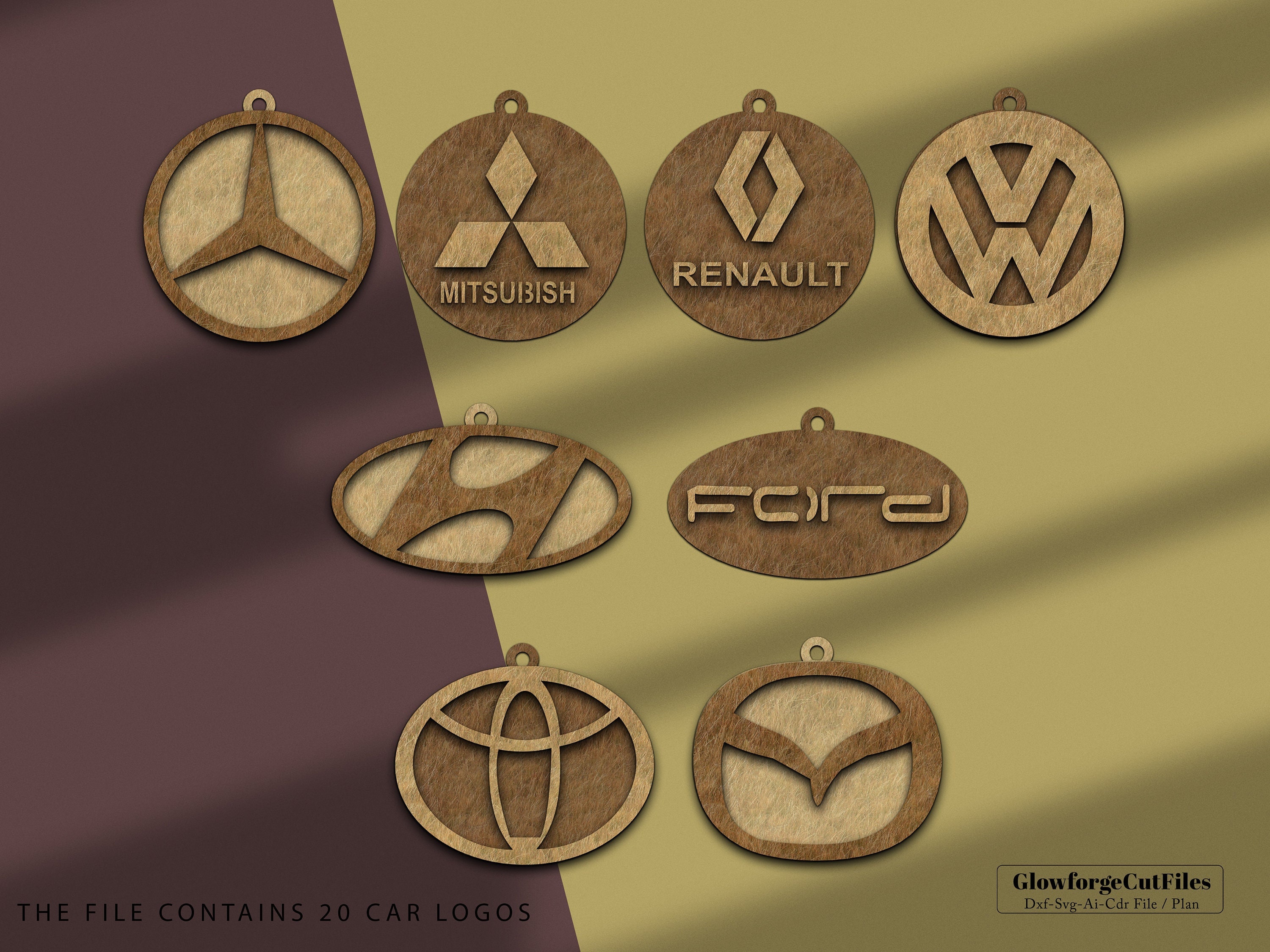 Keychains for Car Keys Bundle Svg Logo Car Brands for Key - Etsy