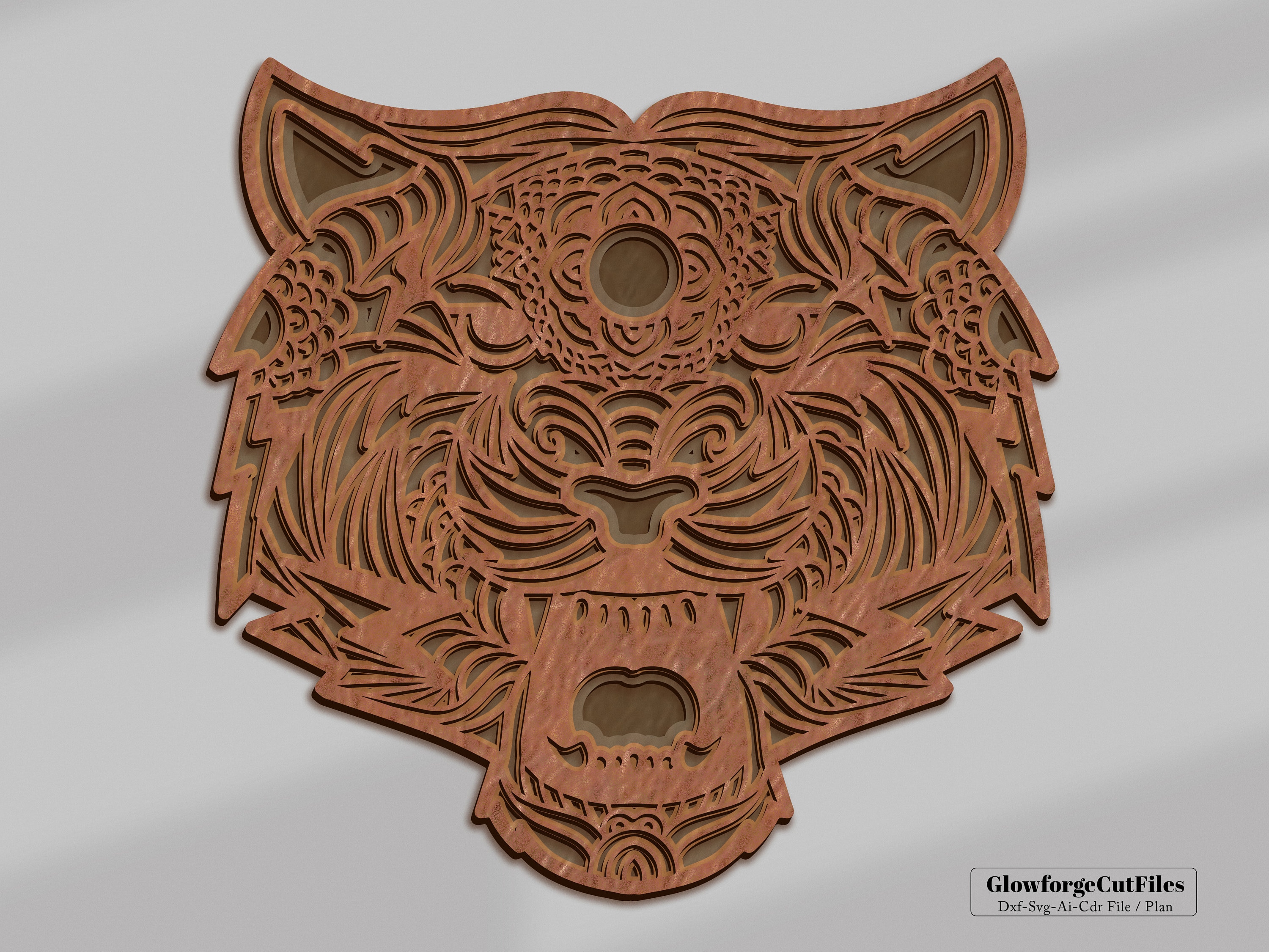 Tiger Head Multilayer SVG/ Tiger Cut File/ 3D Layer/ Plywood Cutting ...