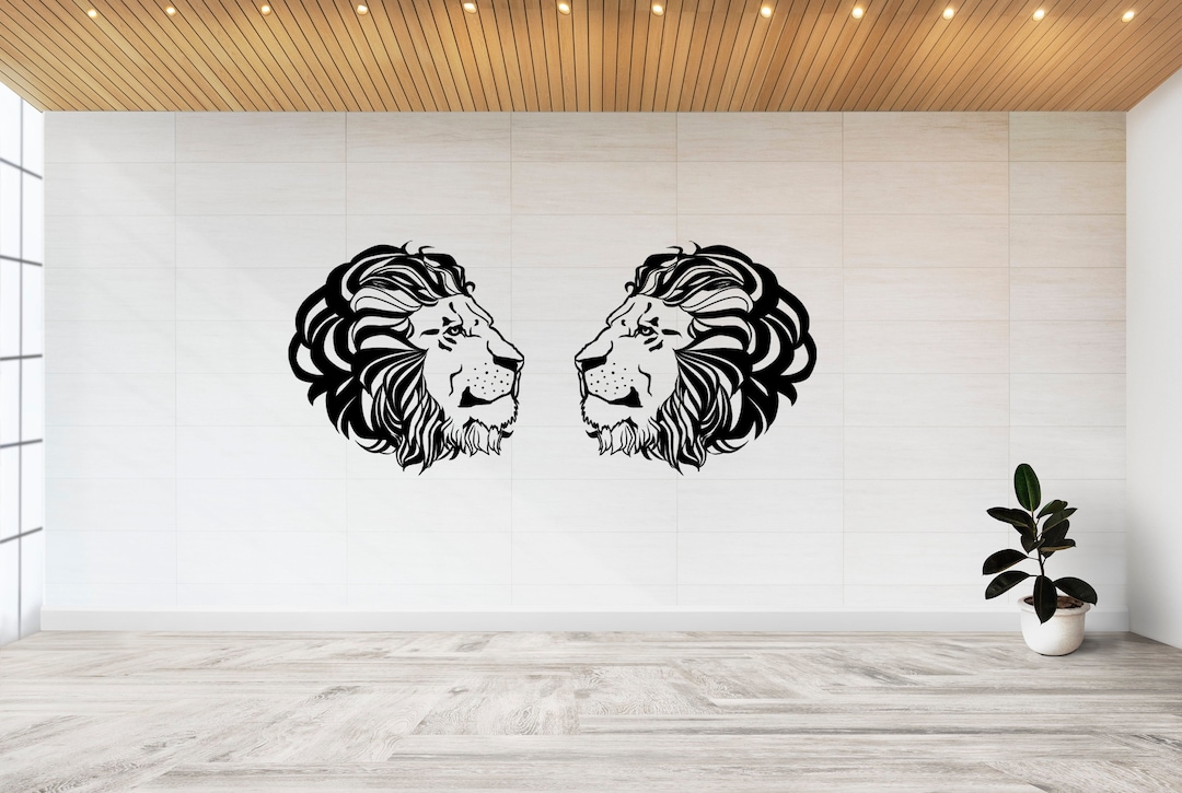 Lion Laser Cut File, Lion Dxf File, SVG Ai EPS Dxf Laser Cut Wall Art ...