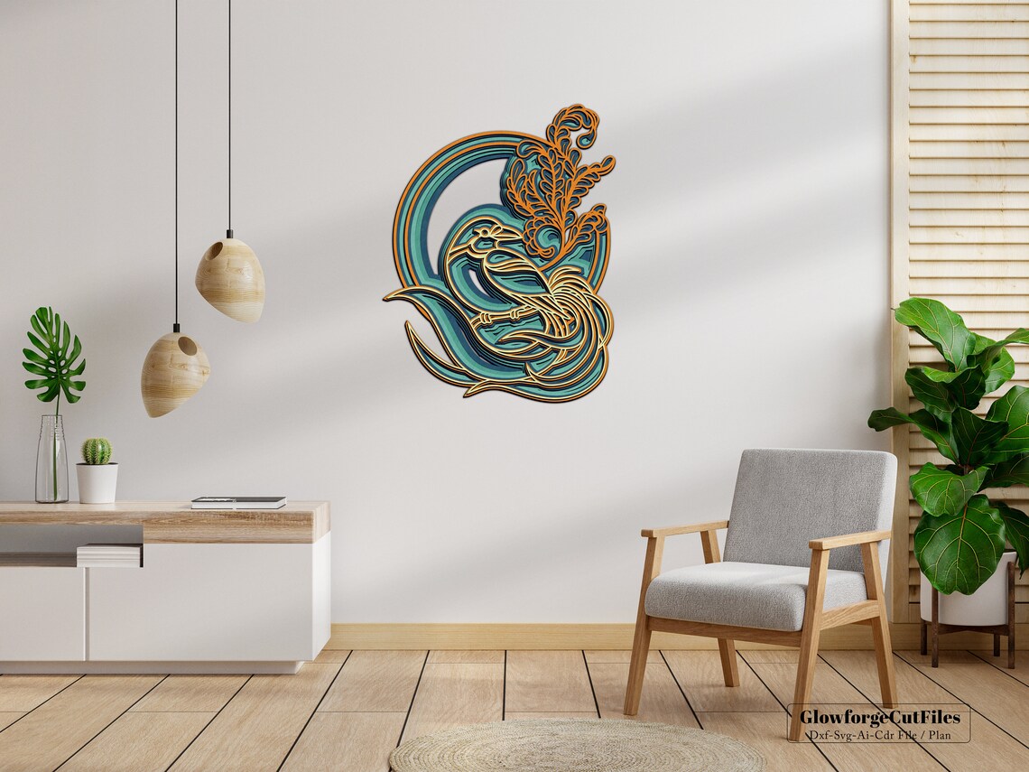 3D Bird SVG DXF 6 Layer - Bird Svg 3D Mandala Svg - Multilayer Mandala ...