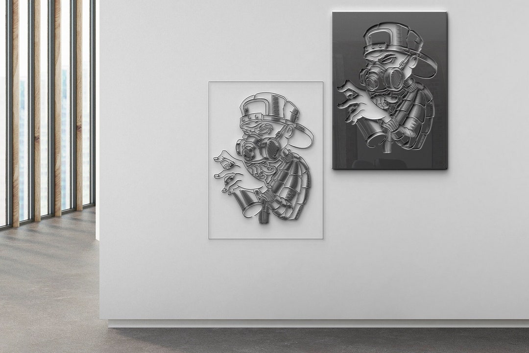 Grafite Boy Frame DXF File. Wall Decoration SVG File. Laser Cut File - Etsy