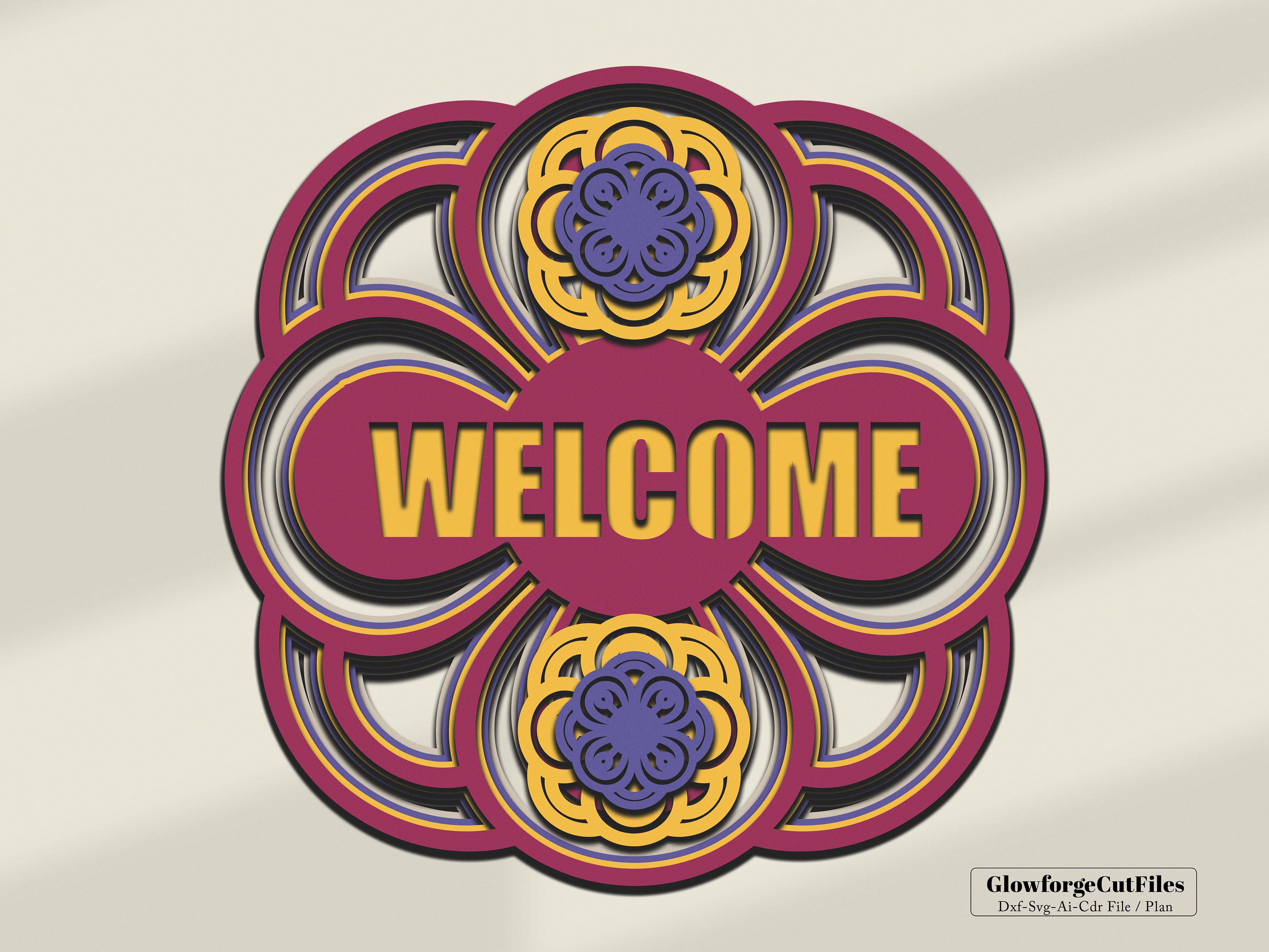 Welcome to Our Home, Mandala Svg, GLOWFORGE DOOR HANGER, Welcome Home ...