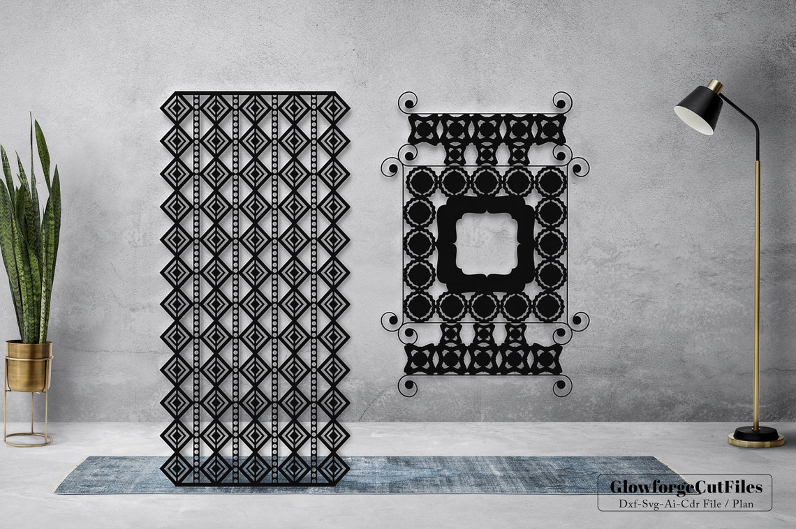 Ornamental Art Panels. Pattern Decorative Panels Dxf Svg. - Etsy