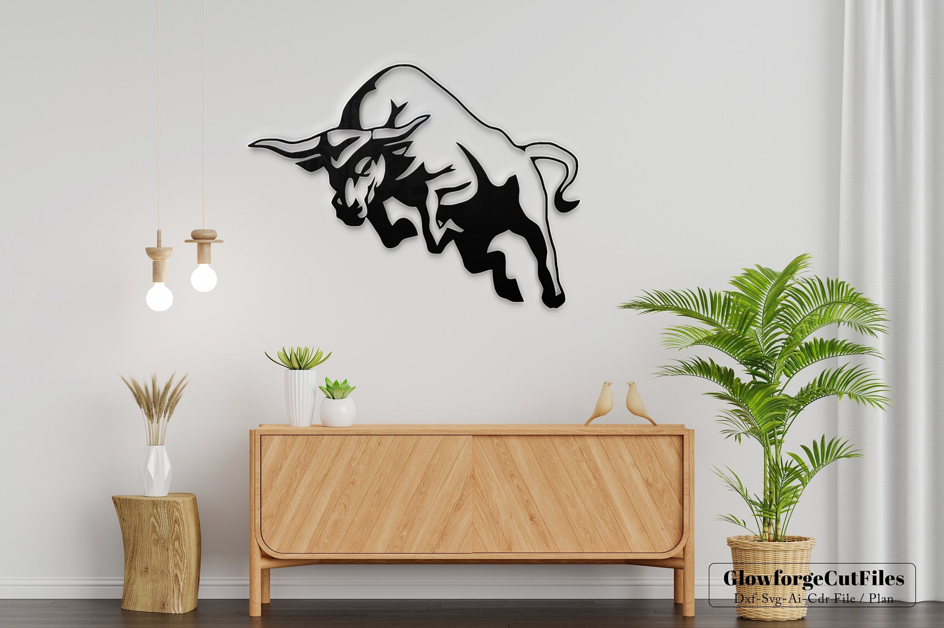 Bull Cut Svg, Dxf File, Laser Cut Dxf, AI, Eps, Cdr, Png, Svg, Dxf File ...