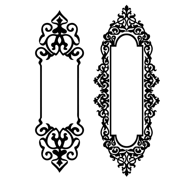 Mirror Frame DXF File. Wall Decoration DXF File. Laser Cut | Etsy