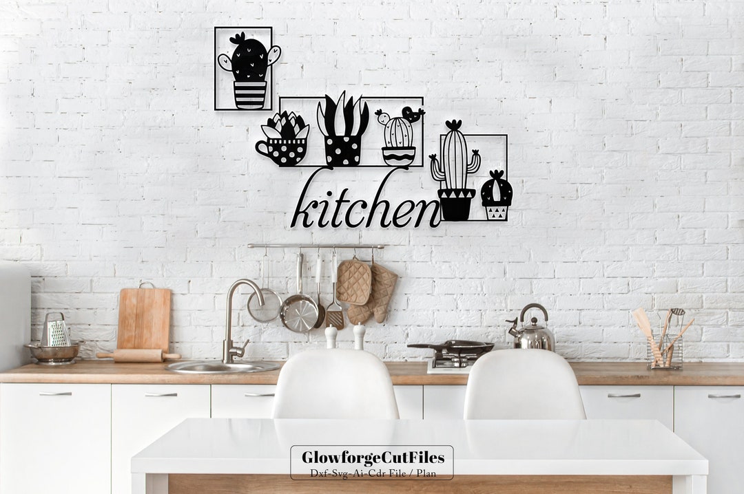 Kitchen DXF File. Wall Decoration DXF File. Laser Cut File - Etsy