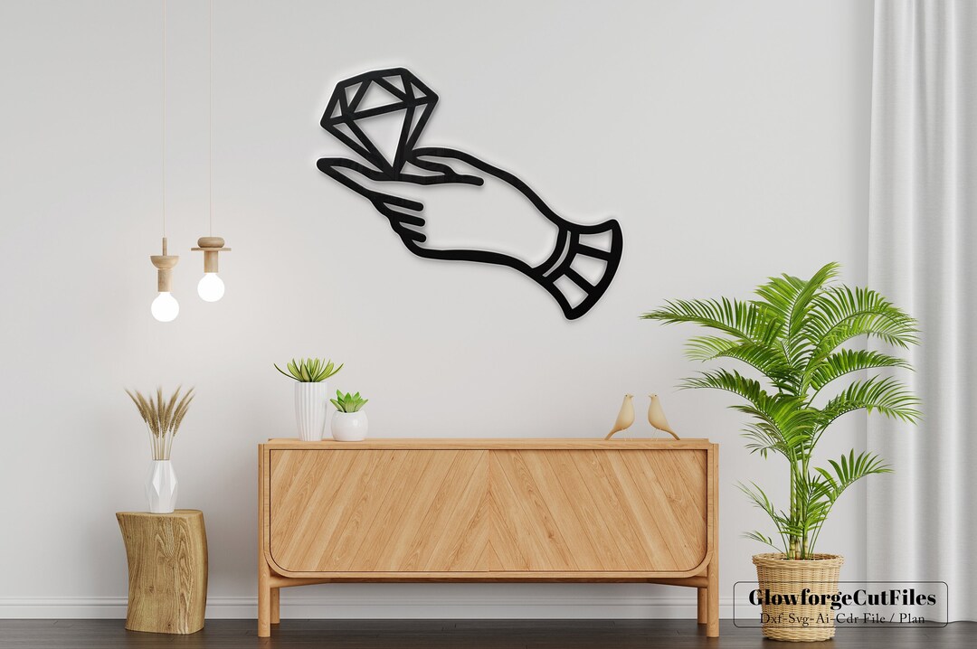 Diamond SVG File for Cricut and Silhouette, Diamond Hand Cut SVG File ...