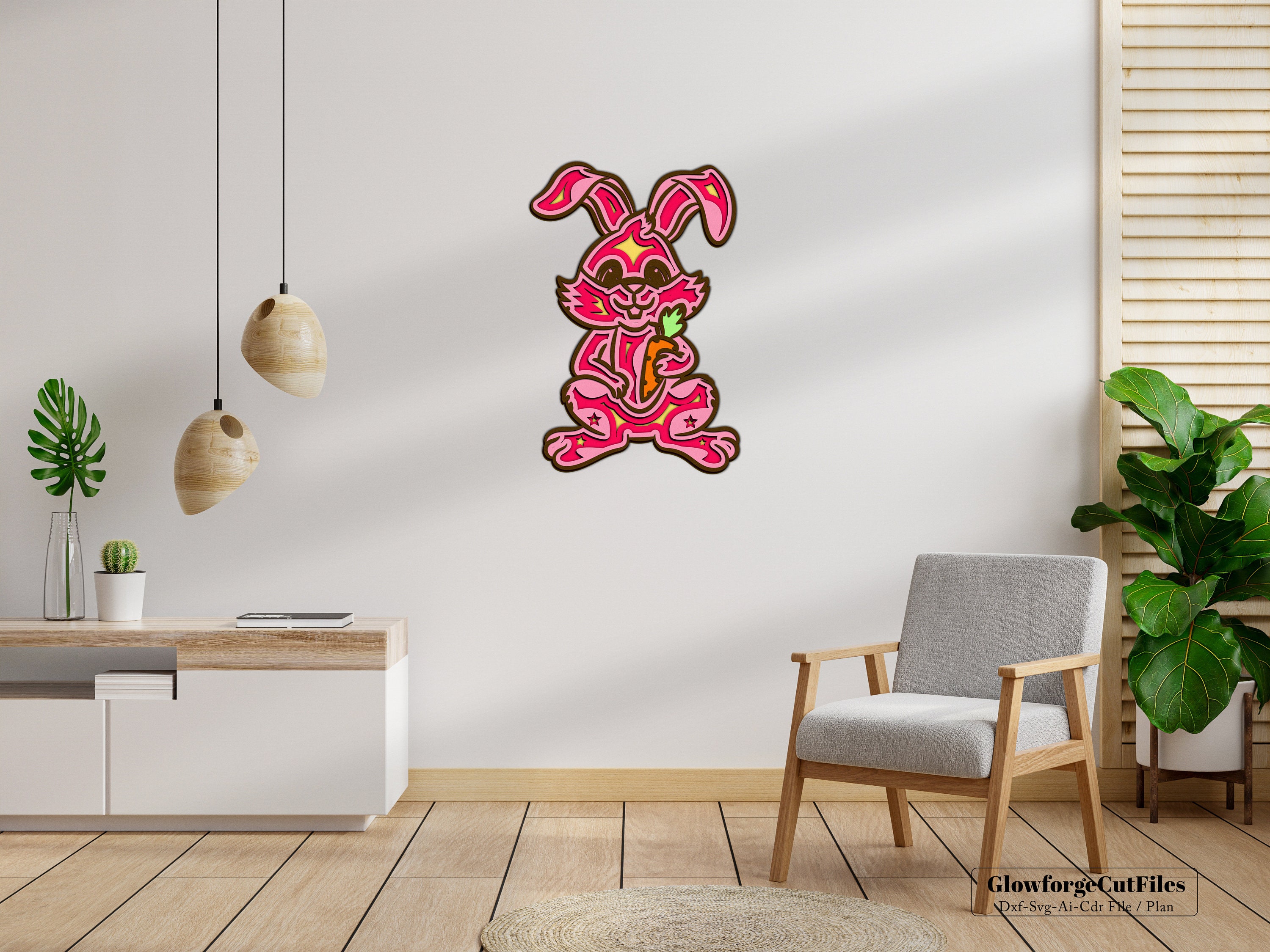 Rabbit Svg Rabbit Silhouette Rabbit Multilayer Svg - Etsy