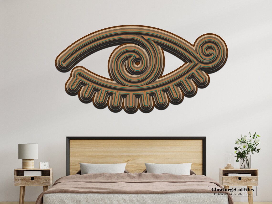 3D Eye SVG DXF 5 Layer EYE Svg 3D Mandala Svg Layered - Etsy