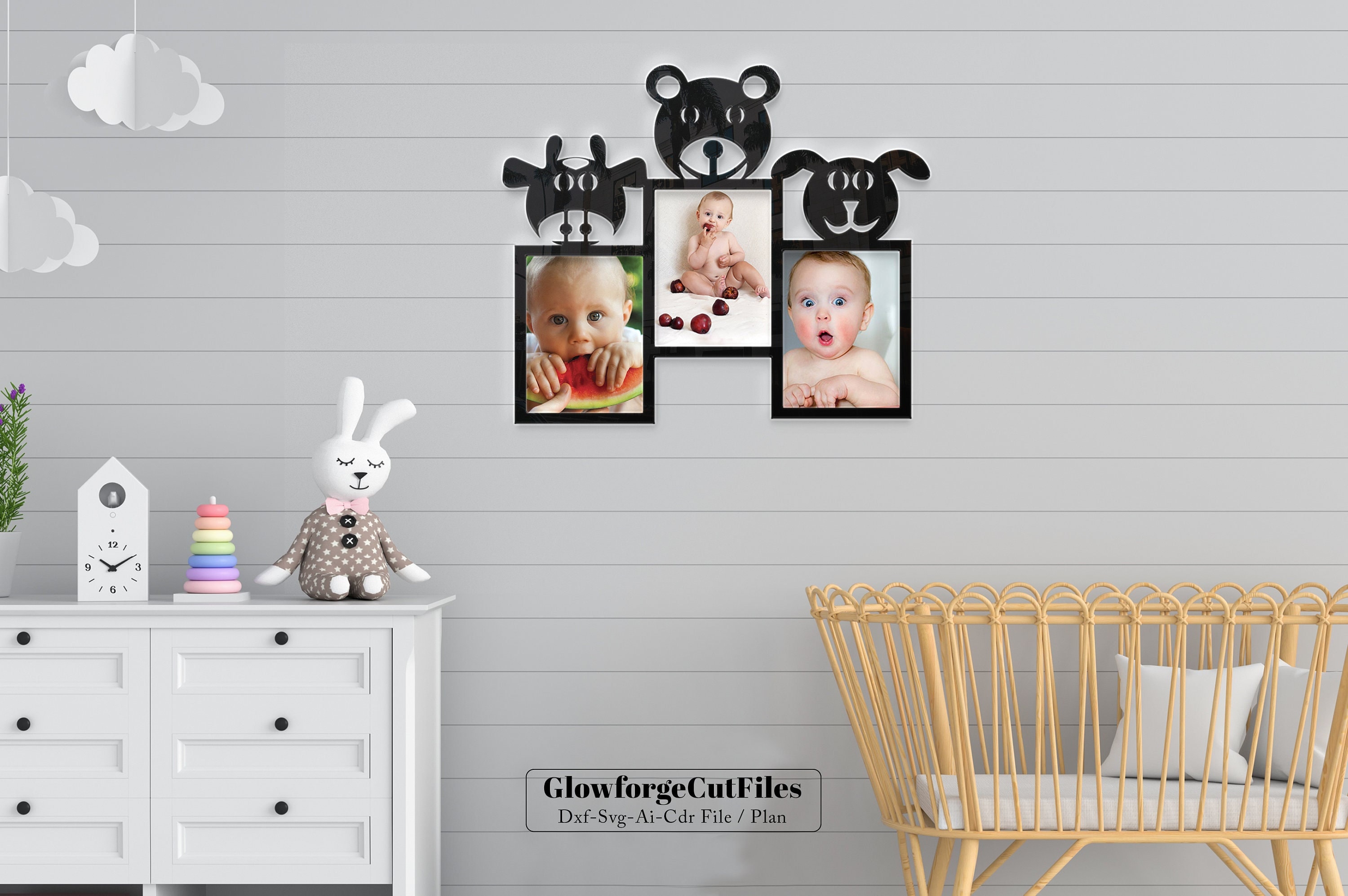 Photo Frame Dxf File. Wall Decoration Svg File. Home Decor, Children's ...