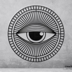 All Seeing Eye SVG Cricut Cut Files, Eye Mandala Shirt Design, Metal ...