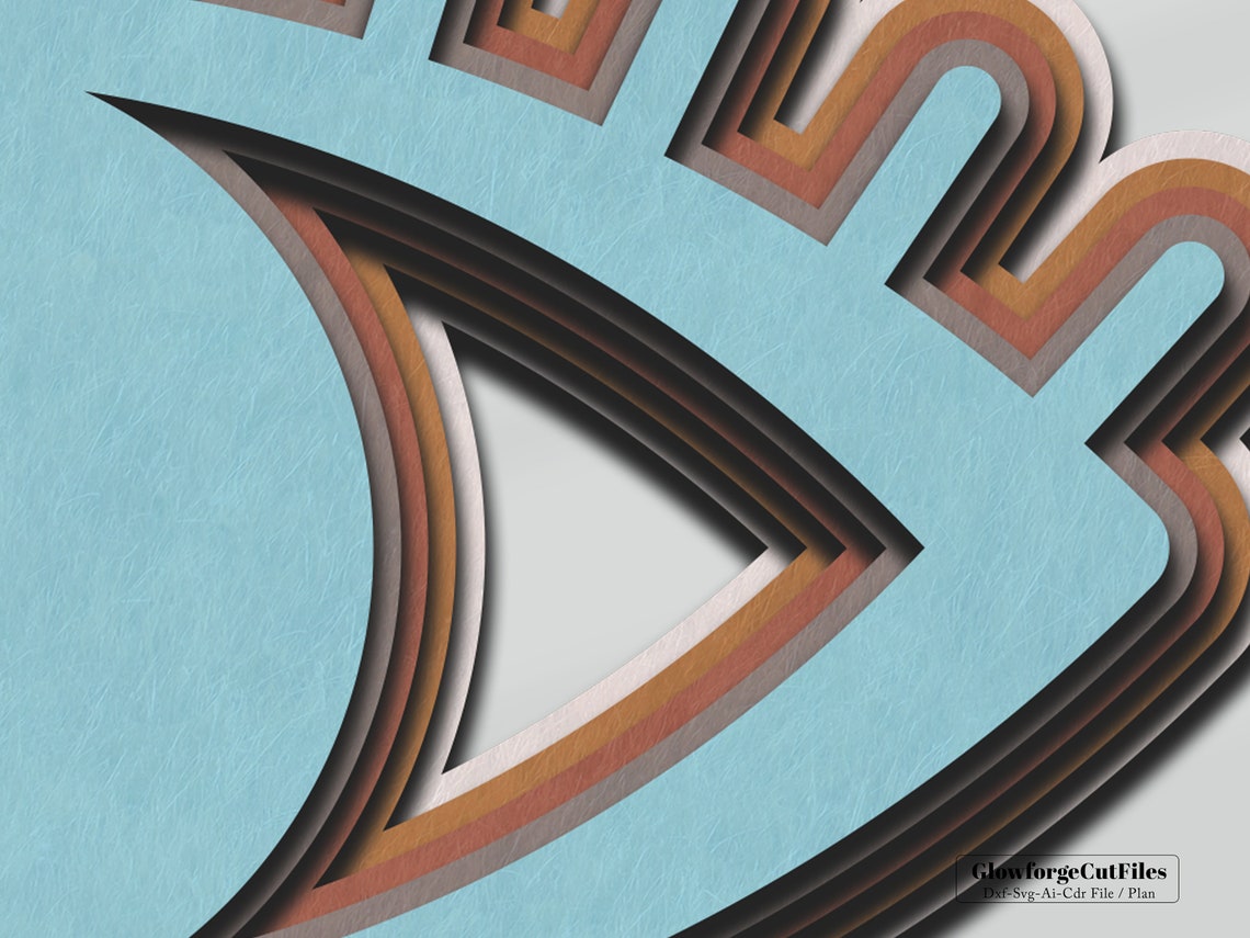 3D Eye SVG DXF 5 Layer EYE Svg 3D Mandala Svg Layered - Etsy