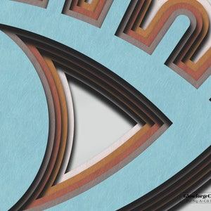 3D Eye SVG DXF 5 Layer - EYE Svg 3D Mandala Svg - Layered Mandala Svg ...