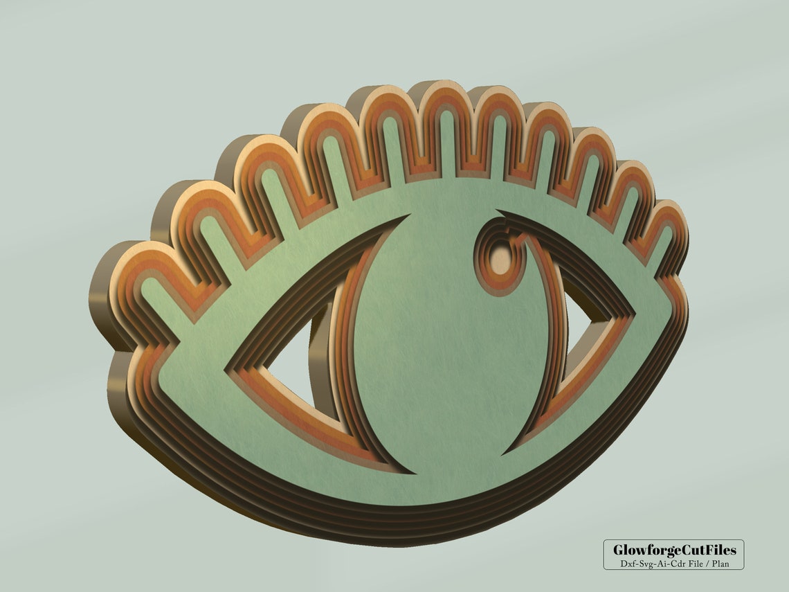 3D Eye SVG DXF 5 Layer - EYE Svg 3D Mandala Svg - Layered Mandala Svg ...