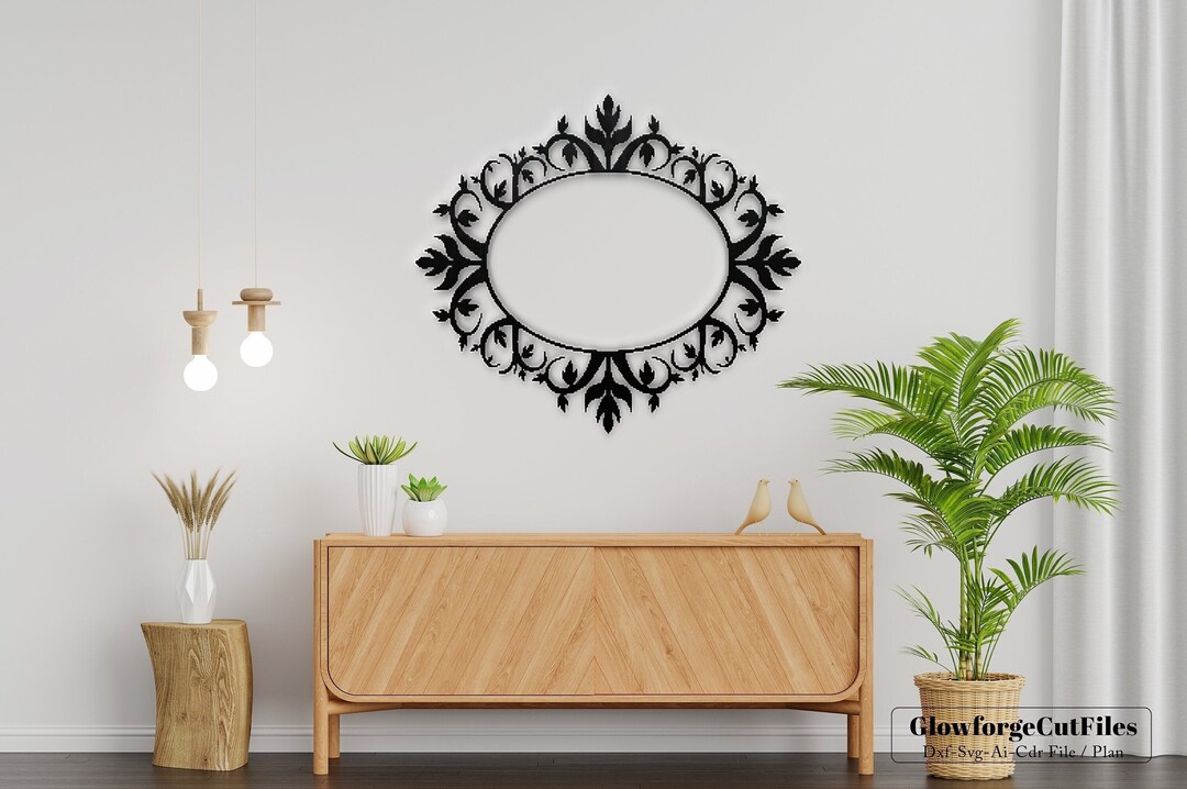 Decorative Oval Frame Svg, Circle Frame, Frame Svg. Metal Wall Art ...