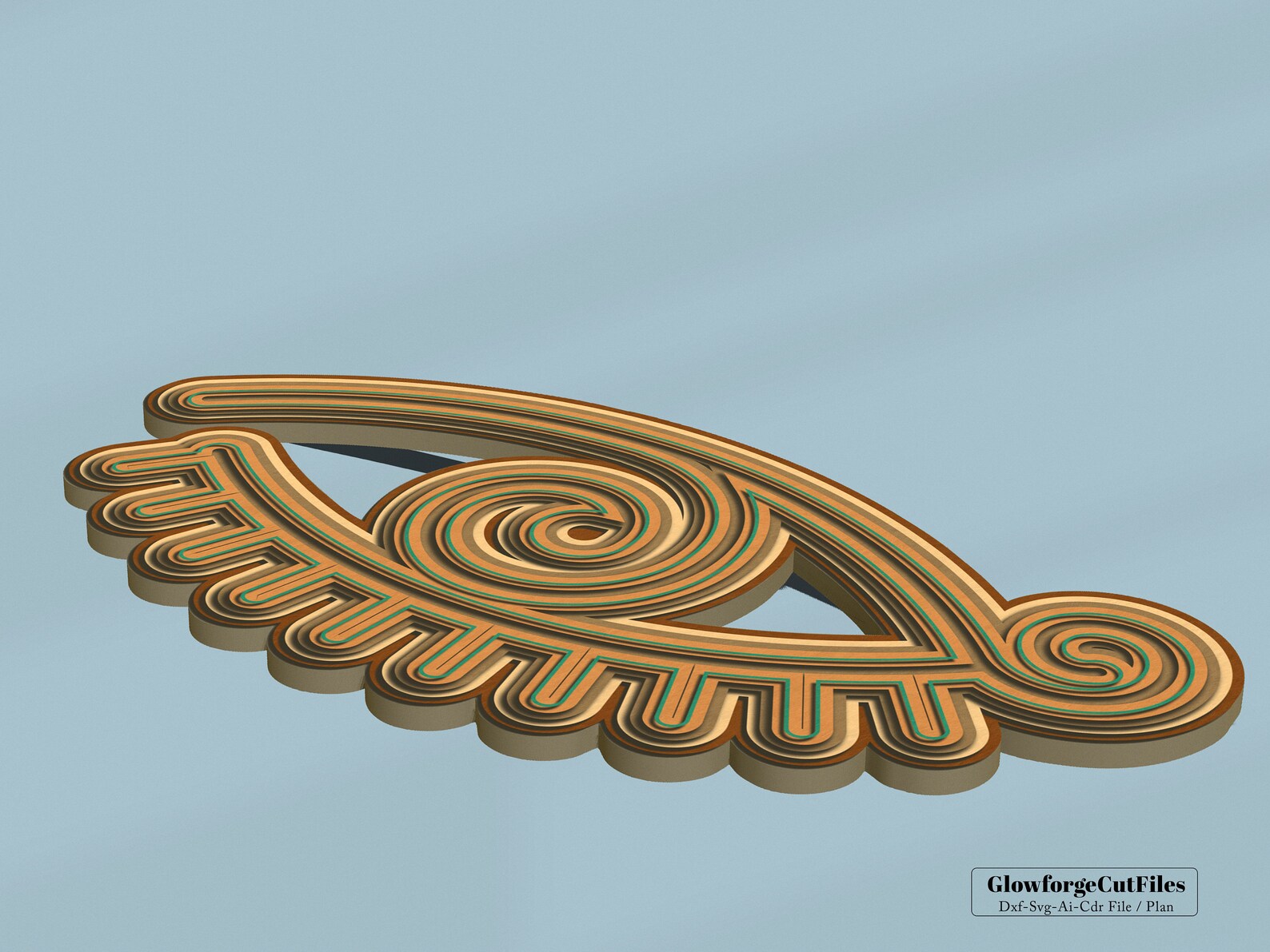 3D Eye SVG DXF 5 Layer EYE Svg 3D Mandala Svg Layered - Etsy