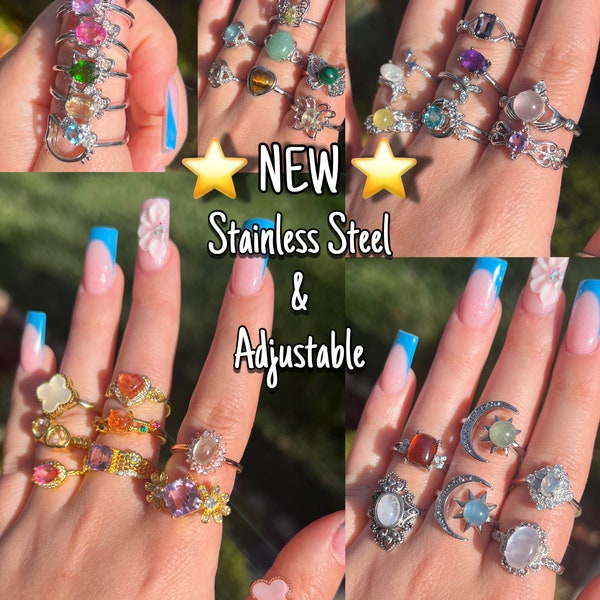 Crystal Rings - Etsy