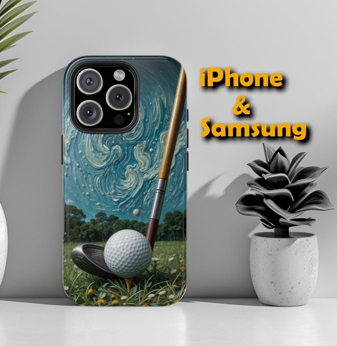 Tough Phone Case Golf Van Gogh Art iPhone Samsung Model Starry Club and ...