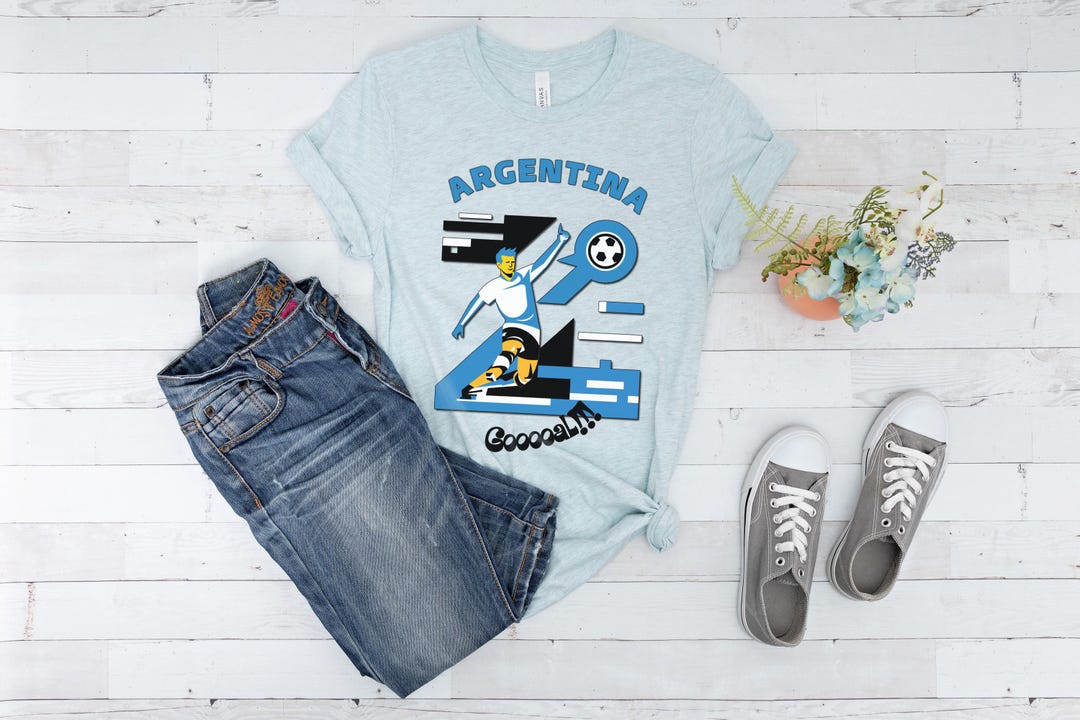 Argentina Cubist Gen Z Abstract Soccer Jersey T-shirt and Sweatshirt ...