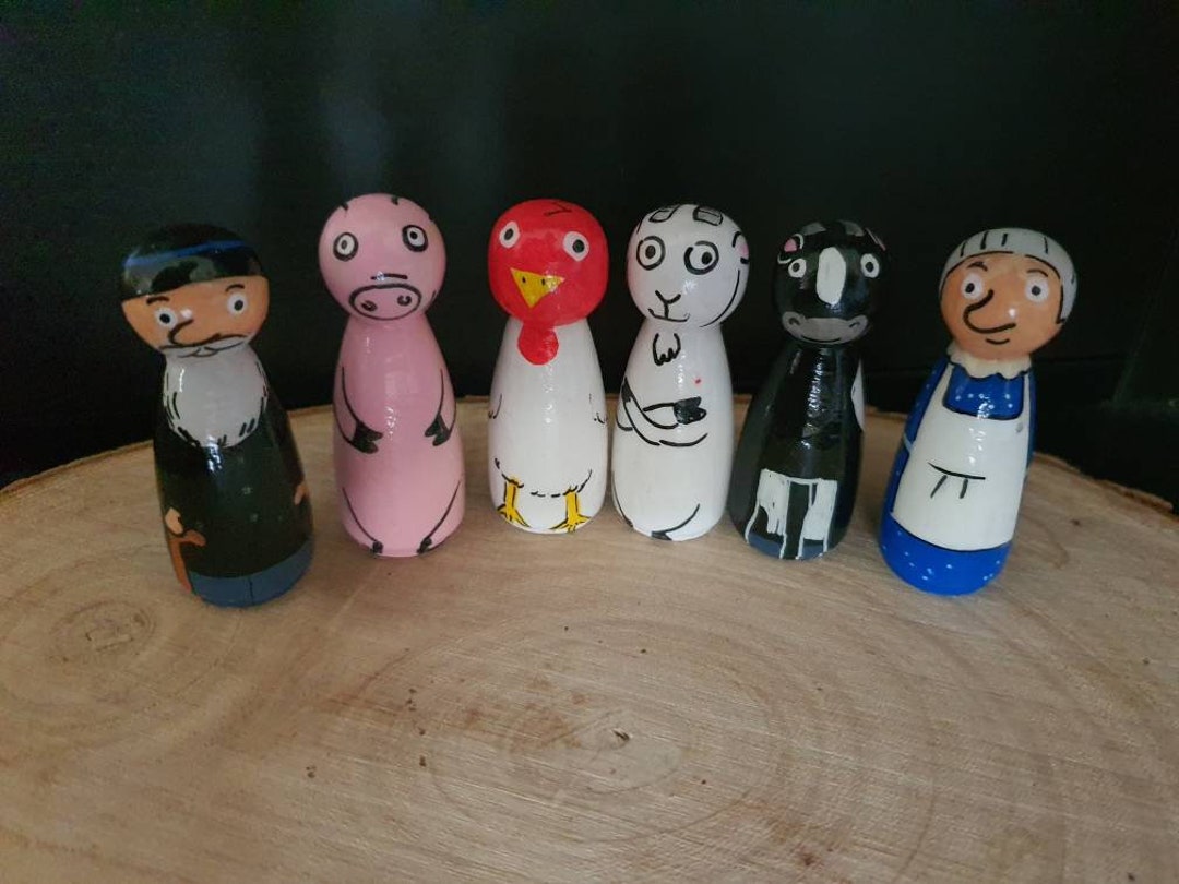 A Squash and a Squeeze Peg Doll Set - Etsy