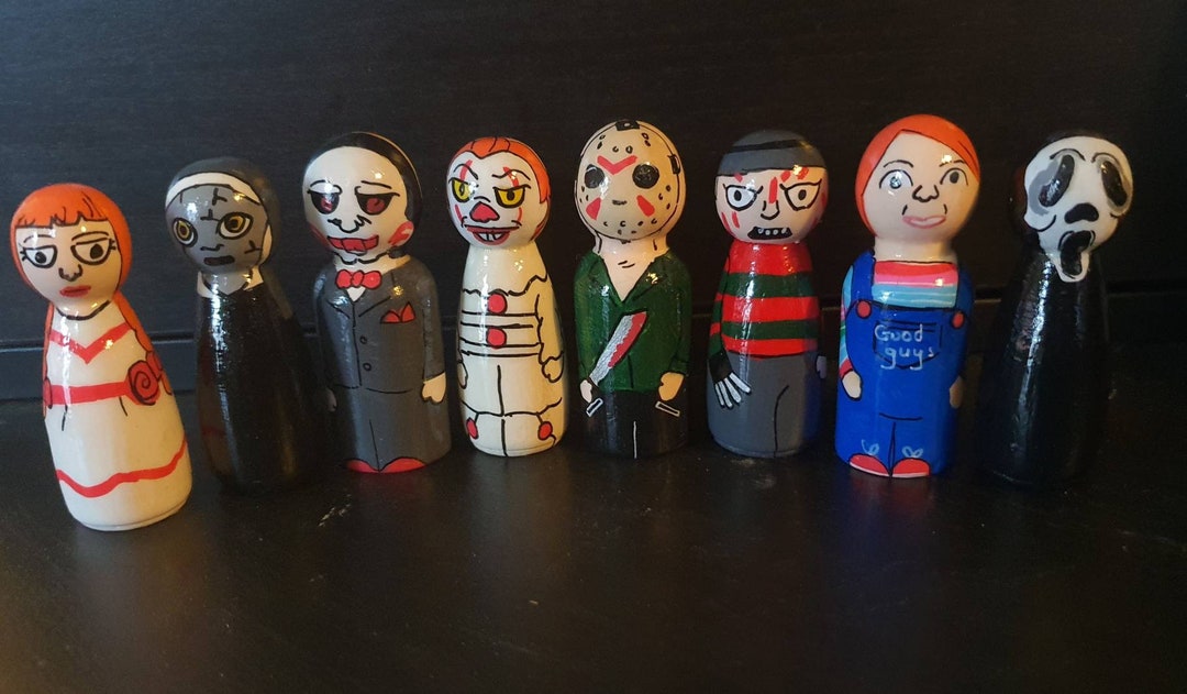 Horror Icons Peg Doll Set - Etsy