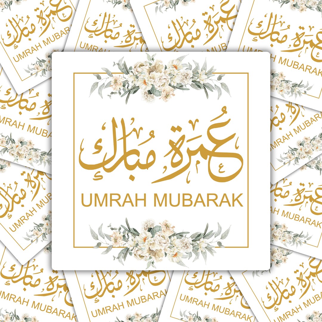 Umrah Mubarak Labels Stickers, Islamic Gift Tags Muslim Gift Stickers ...