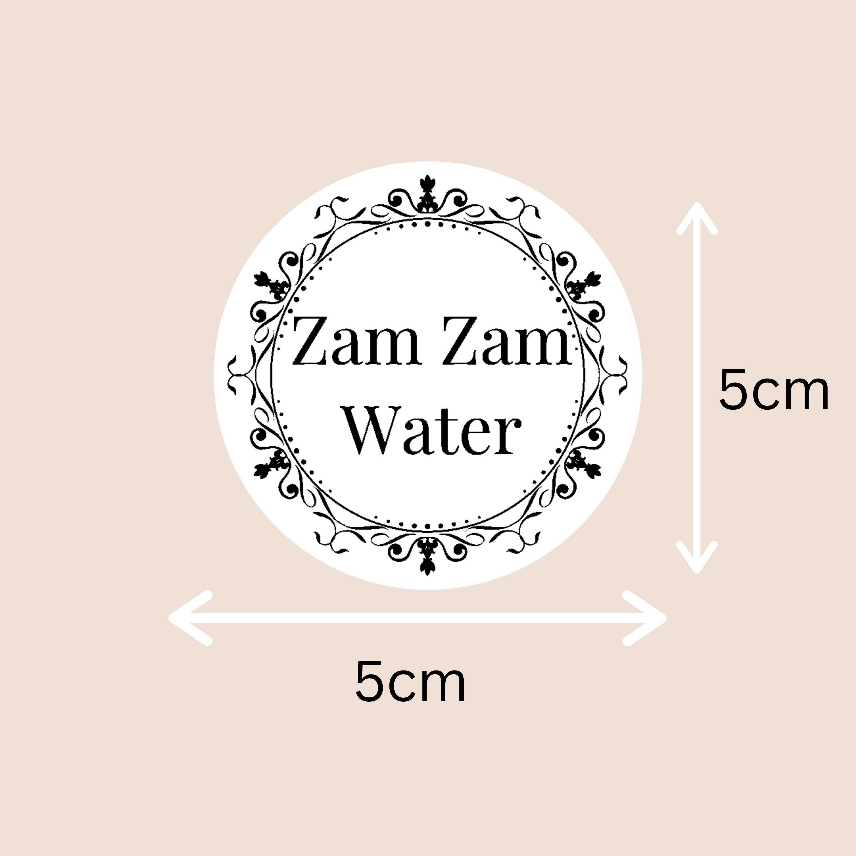 Zam Zam Labels Stickers Water Bottle Gift Wrap Personalised Custom ...
