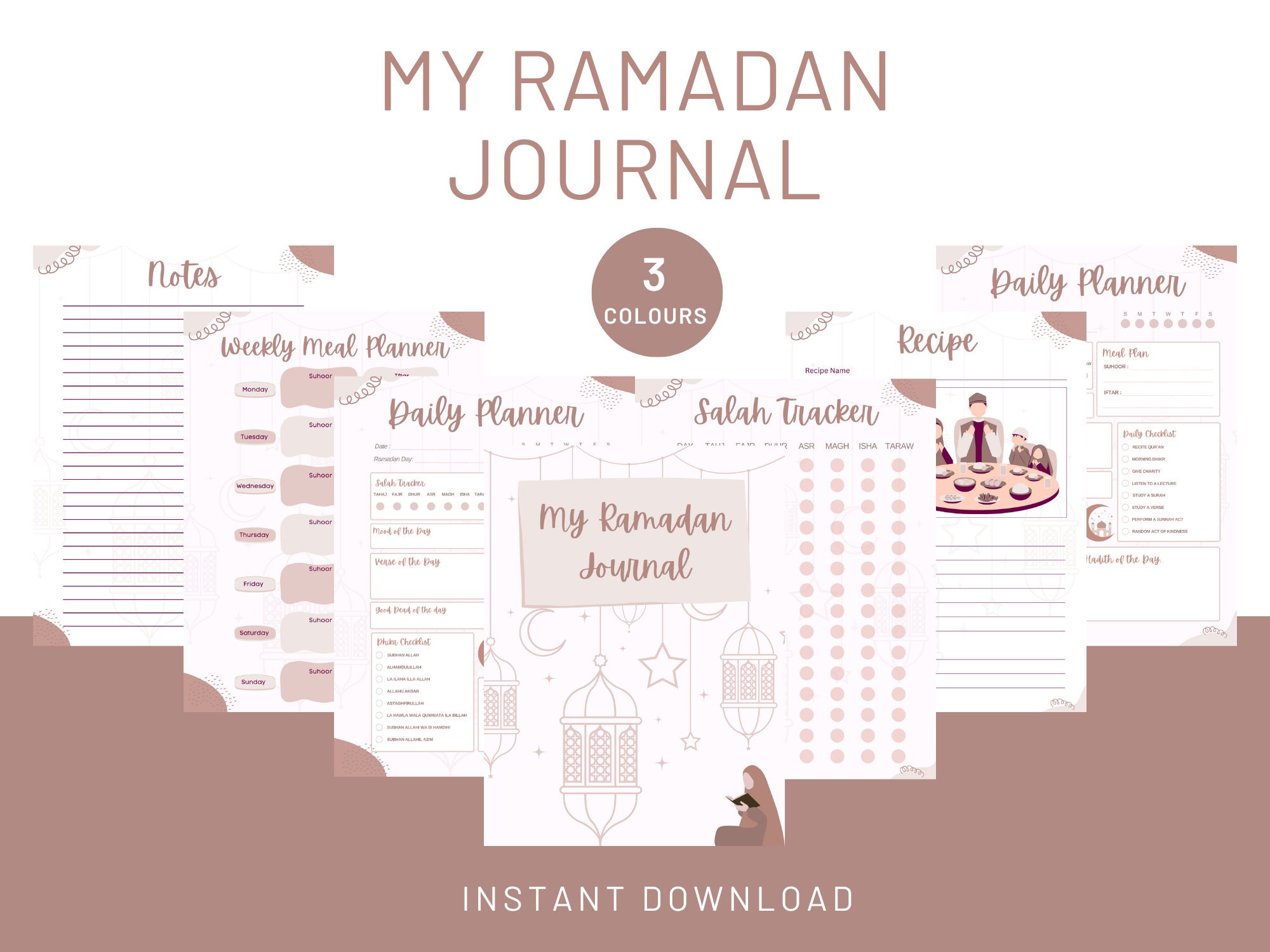 Ramadan Journal, Ramadan Planner, Salah Tracker, Muslim Planner ...