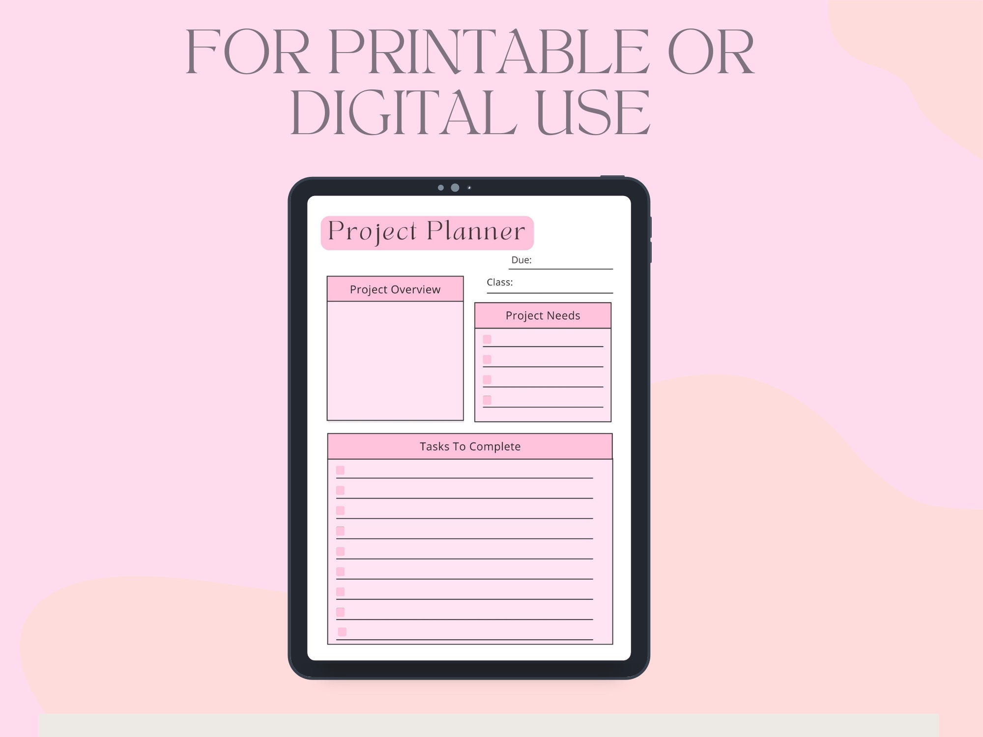 Student Planner Printable, Student Planner Digital, Project Planner ...