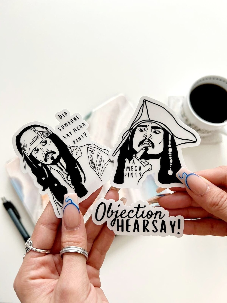 Johnny Depp Stickers Mega Pint Objection Hearsay Waterproof ...