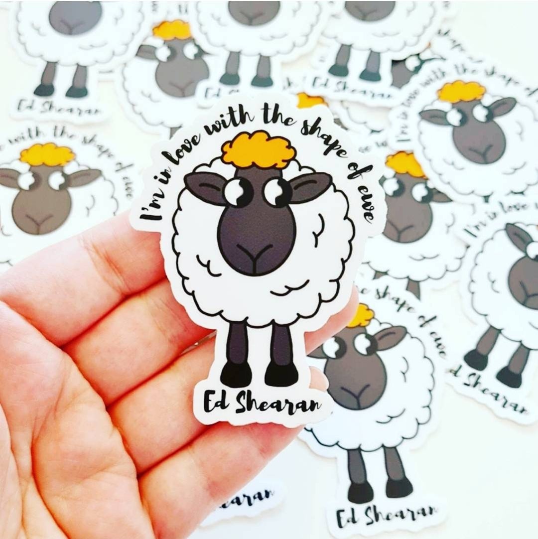 Ed Sheeran Sticker Ed Shearan Sticker Sheep Sticker Vinyl Waterproof ...