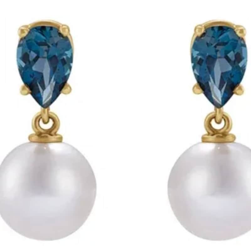 Natural Blue Pearls - Etsy