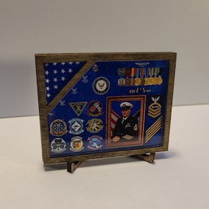 Mini Military Award Shadow Box | Gift | Ornament | Retirement | Holiday ...