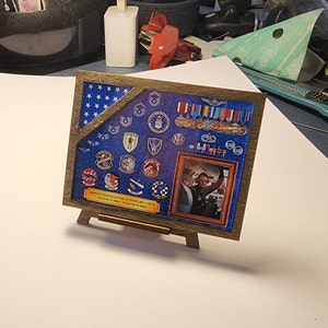 Mini Military Award Shadow Box | Gift | Ornament | Retirement | Holiday ...