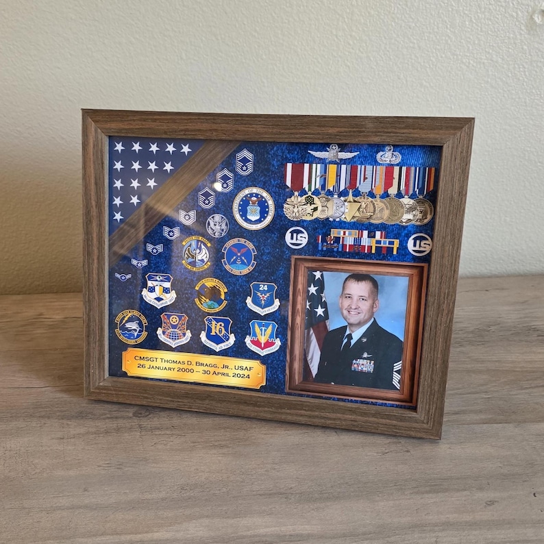 Military Award Photo Frame | Gift | Custom | Retirement | Holiday ...