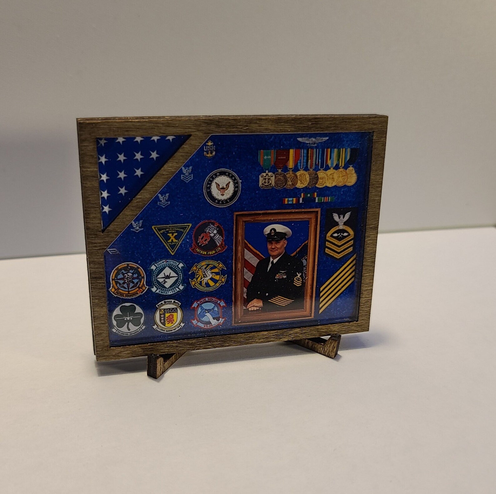 Mini Military Award Shadow Box Gift Ornament Retirement Holiday - Etsy