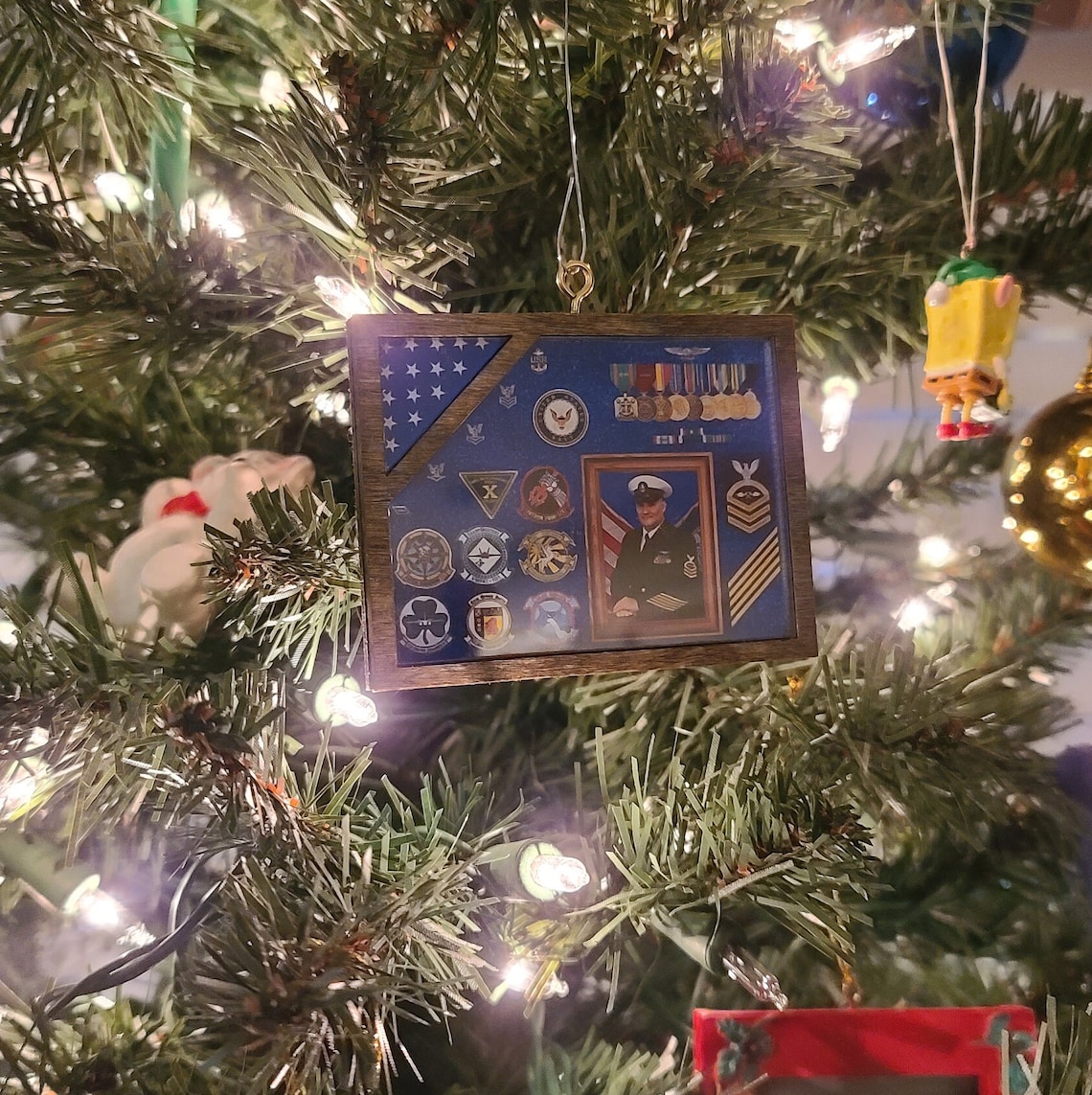 Mini Military Award Shadow Box Gift Ornament Retirement - Etsy