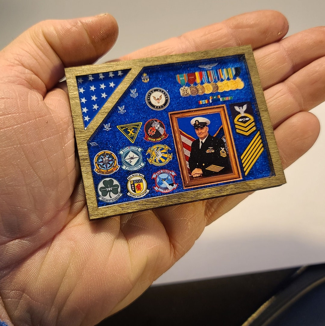 Mini Military Award Shadow Box | Gift | Ornament | Retirement | Holiday ...