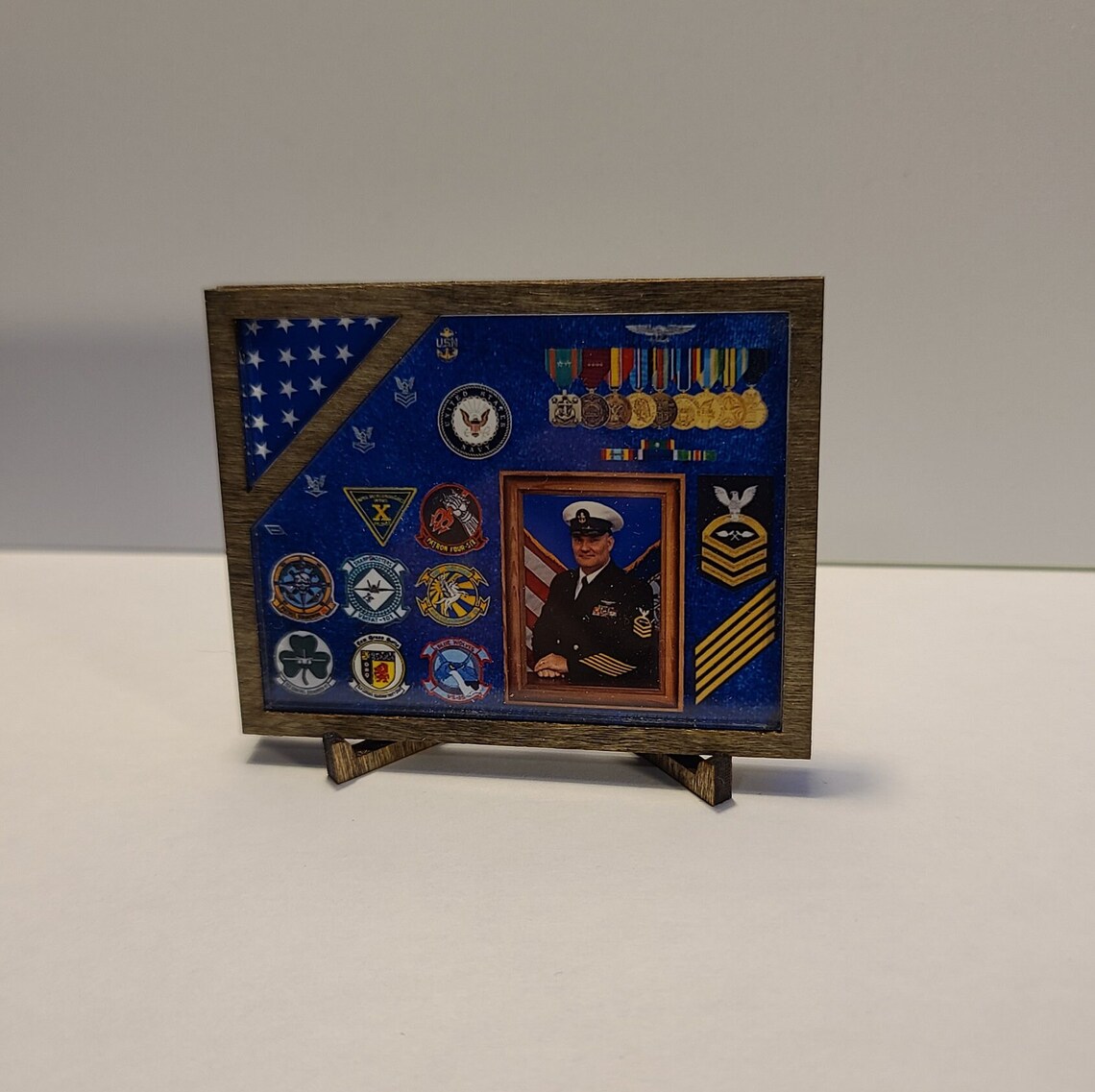Mini Military Award Shadow Box Gift Ornament Retirement - Etsy