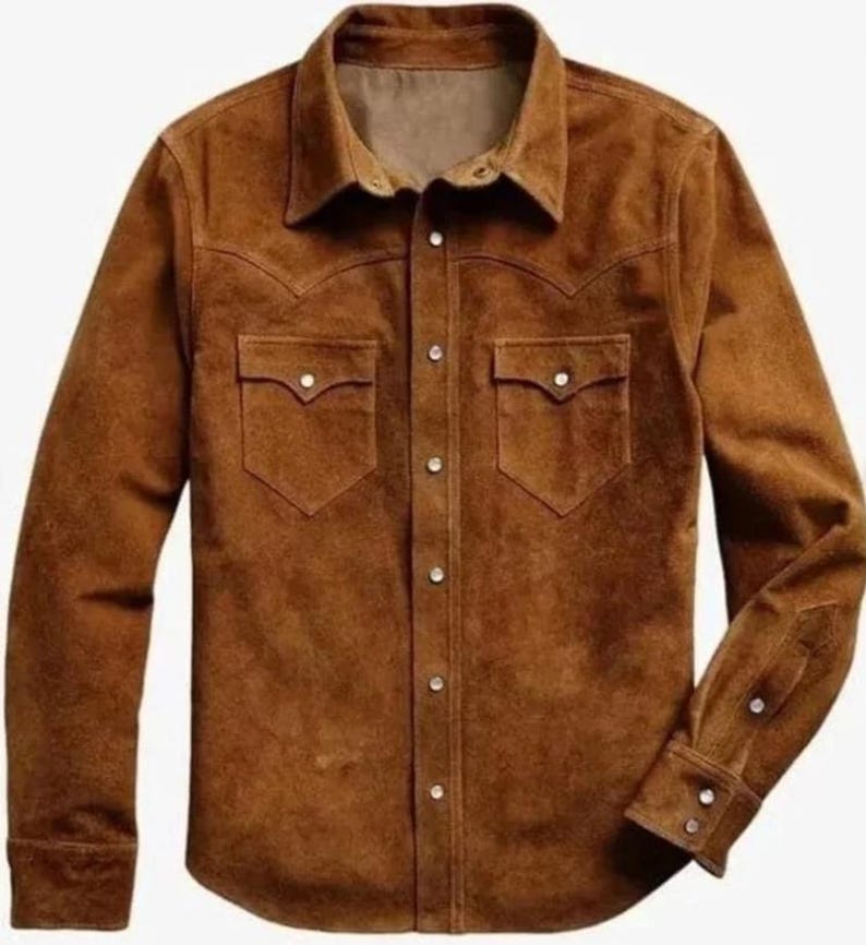 Men's Buckskin Suede Jacket Mountain Man Shirt Native American ...