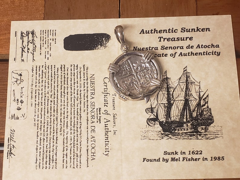 Authentic Atocha Silver Shipwreck Coin Replica With Shark - Etsy