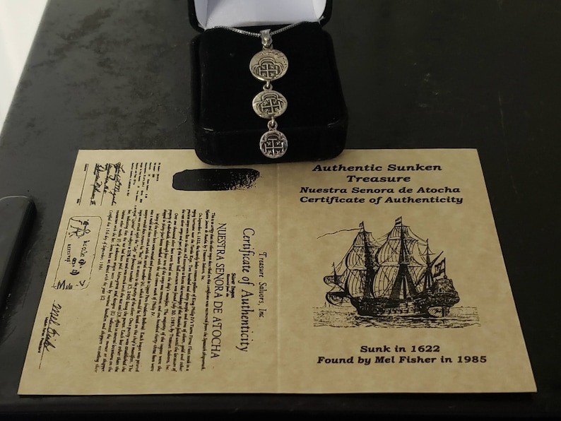 Authentic Atocha Shipwreck Replica 3 Coin Pendant With 16in Chain - Etsy