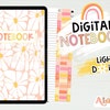 Portrait Digital Notebook, Light Daisy Notebook, Goodnotes Notebook ...