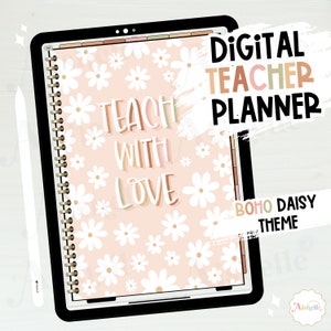 2024-2025 Digital Teacher Planner | Goodnotes Teacher | Boho Daisy ...