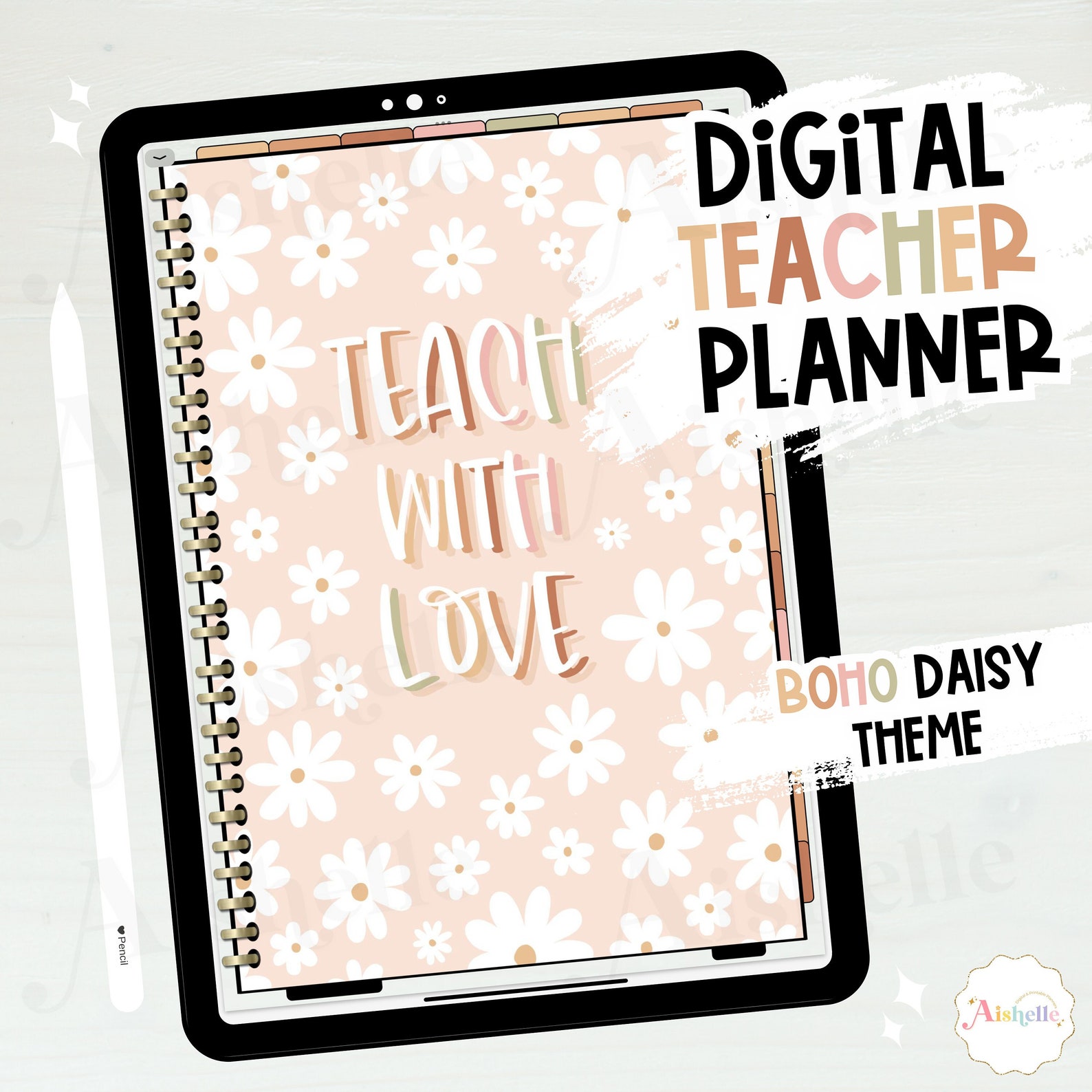2024-2025 Digital Teacher Planner | Goodnotes Teacher | Boho Daisy ...