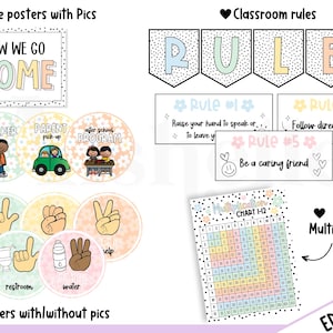 EDITABLE Pastel Classroom Decor Bundle - Bloom in Pastel | PERSONAL USE ...